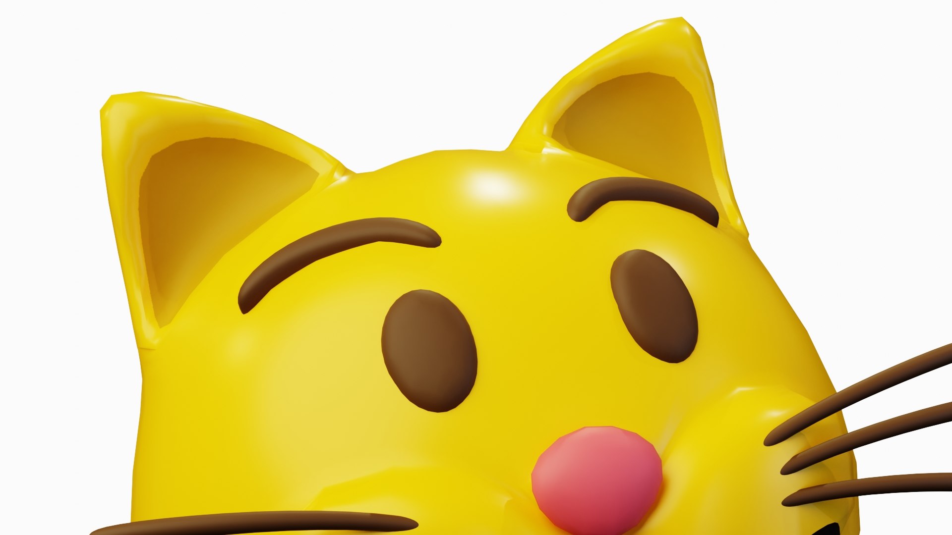 Cat Face Laughing Emoticon Emoji Or Smiley 3D Model - TurboSquid 2211776