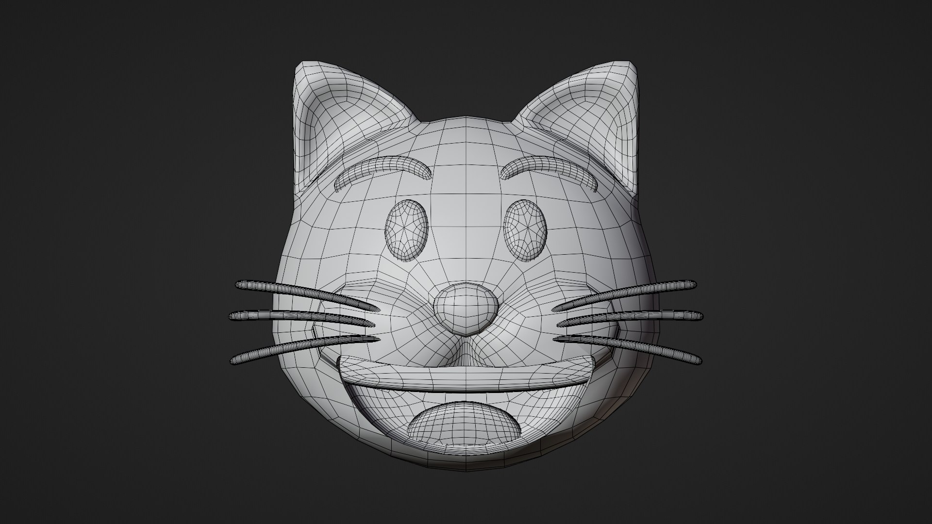 Cat Face Laughing Emoticon Emoji Or Smiley 3D Model - TurboSquid 2211776