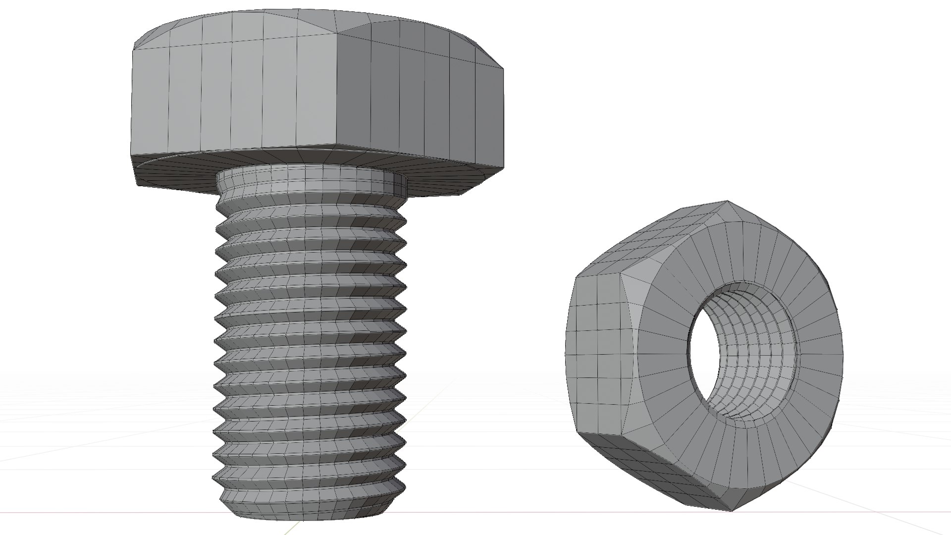 3D Nut Bolt Blend Model - TurboSquid 1977261