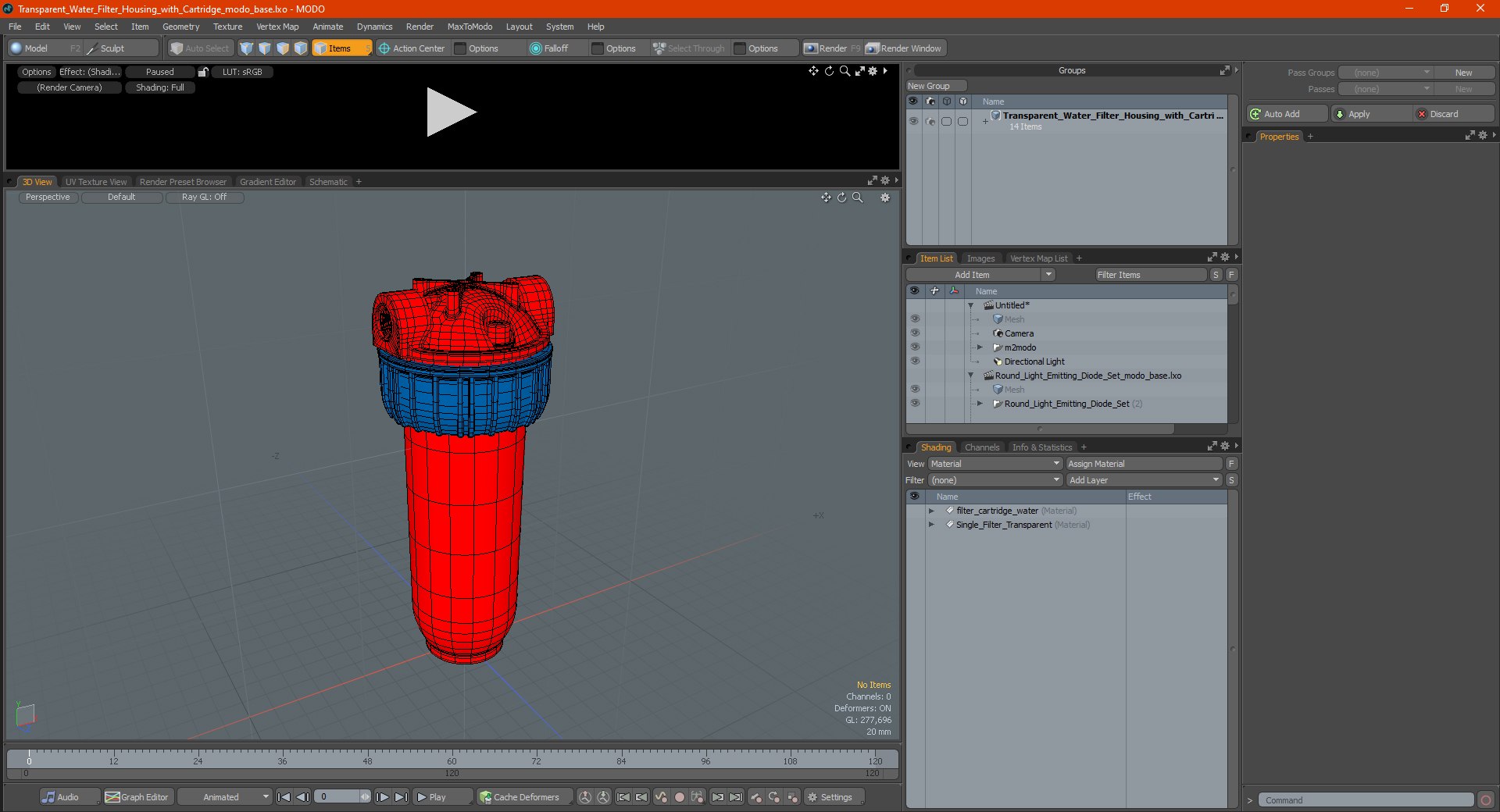 Transparent Water Filter Housing With Cartridge Model - TurboSquid 1735482