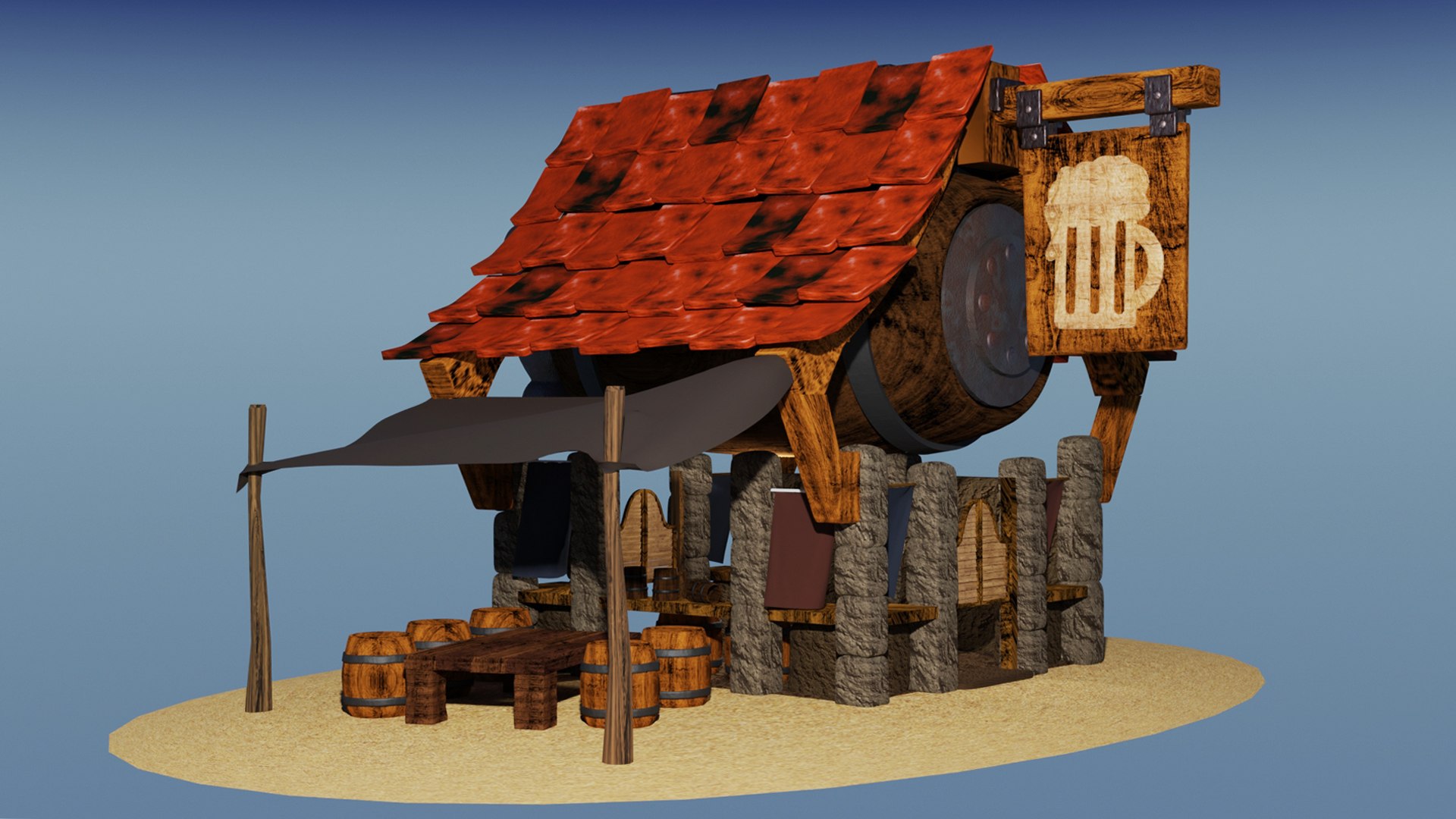 Saloon animation 3D - TurboSquid 1614132