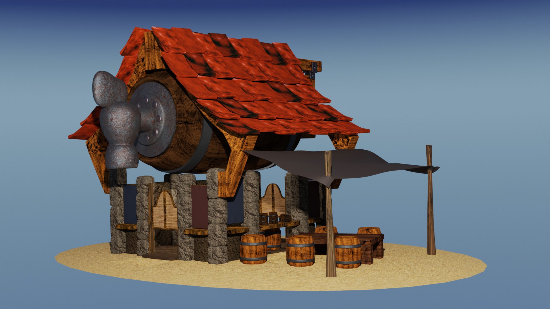 Saloon animation 3D - TurboSquid 1614132