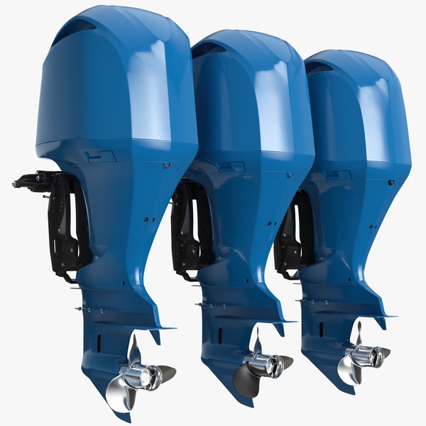 Triple outboard motors 3D model - TurboSquid 1576947