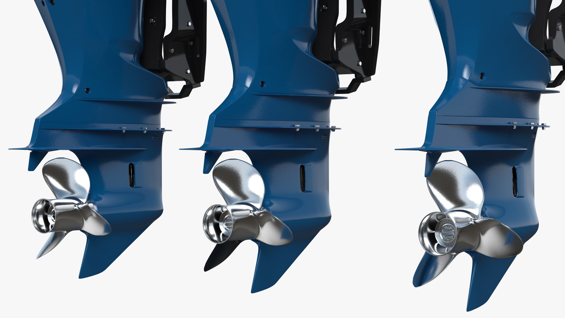 Triple Outboard Motors 3D Model - TurboSquid 1576947