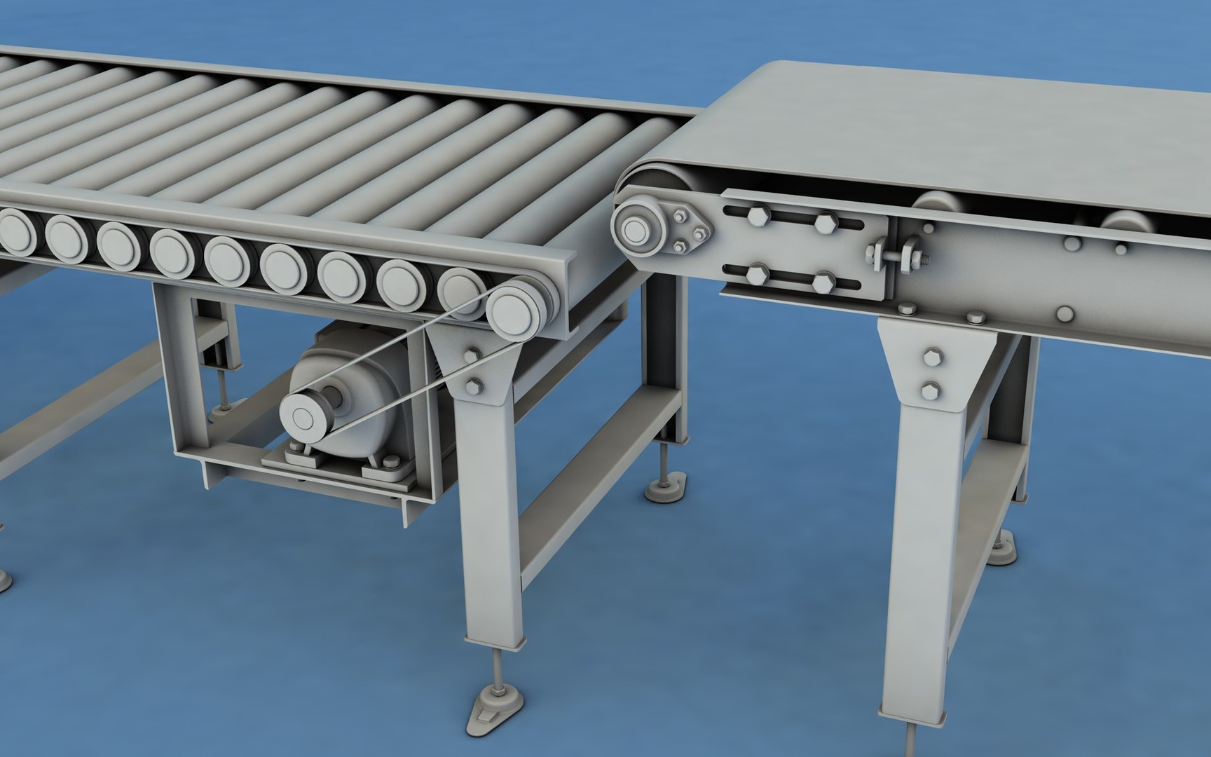 Belt Roller Conveyor 3D Model - TurboSquid 1244046