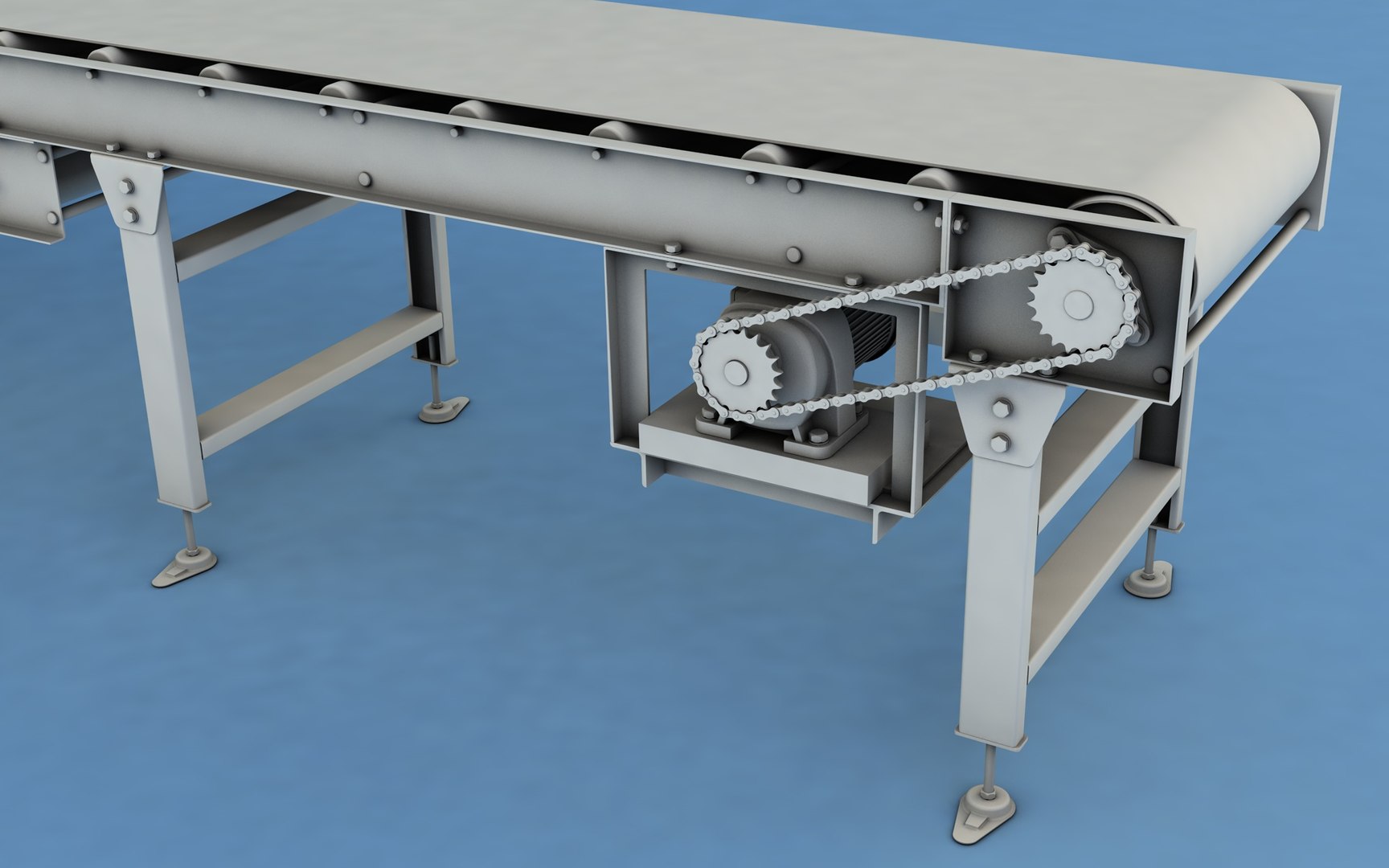 Belt Roller Conveyor 3D Model - TurboSquid 1244046