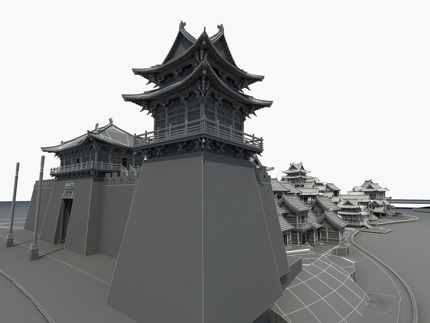 3D Chinese Ancient City 2 - TurboSquid 1807105