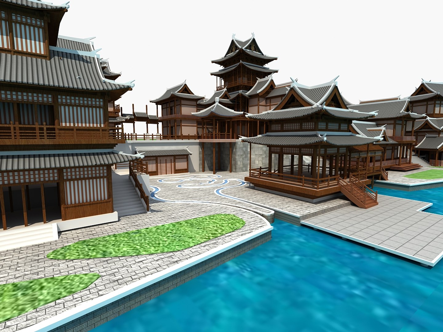 3D Chinese Ancient City 2 - TurboSquid 1807105