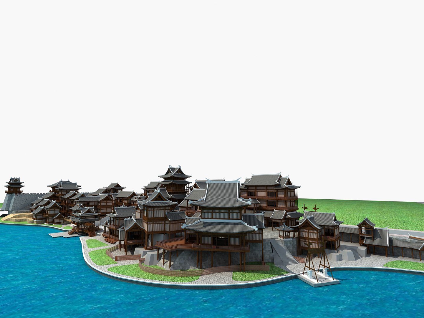 3D Chinese Ancient City 2 - TurboSquid 1807105