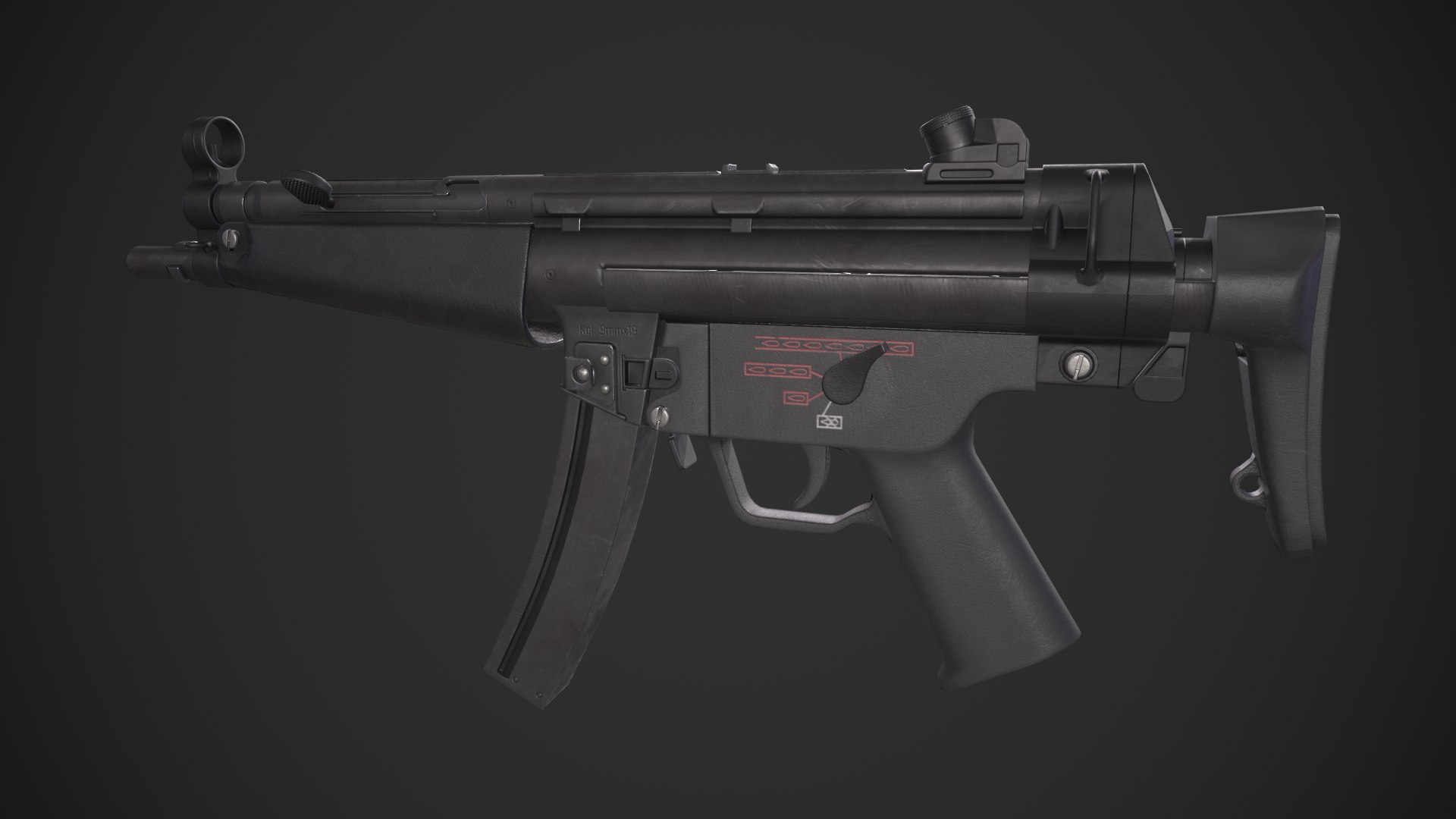 Mp5 Submachine Gun 3d Model Turbosquid 1997772
