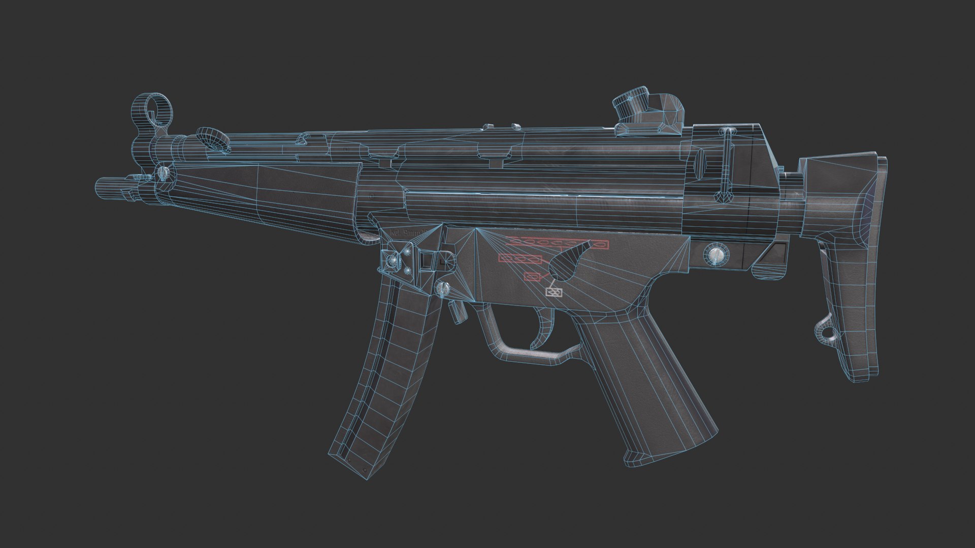 MP5 Submachine Gun 3D Model - TurboSquid 1997772