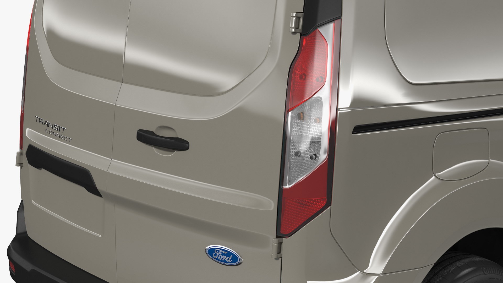 3D Ford Transit Connect Barn Doors Gray Rigged model - TurboSquid 1828937