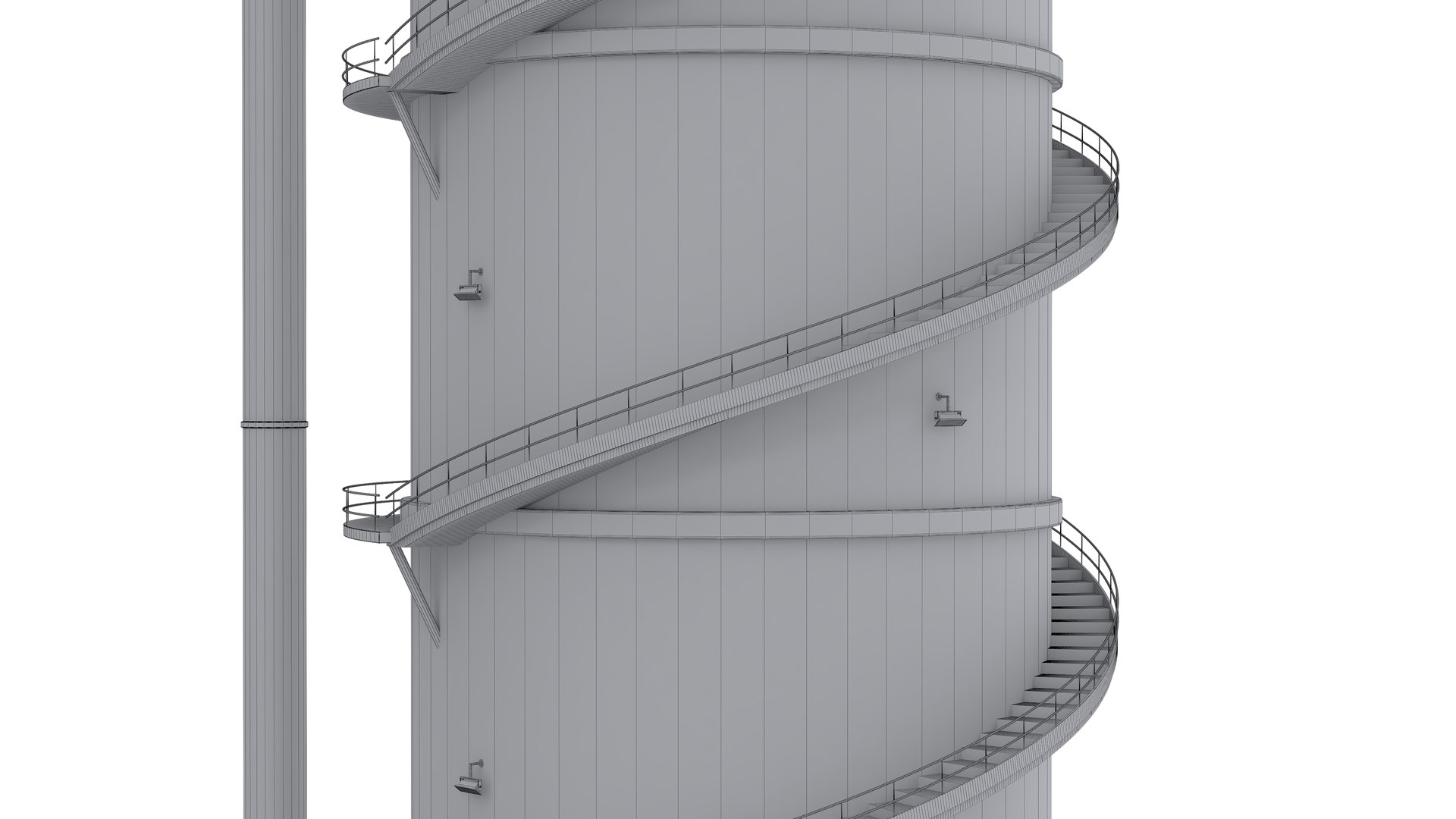 3D Model Refinery Tower - TurboSquid 2319310