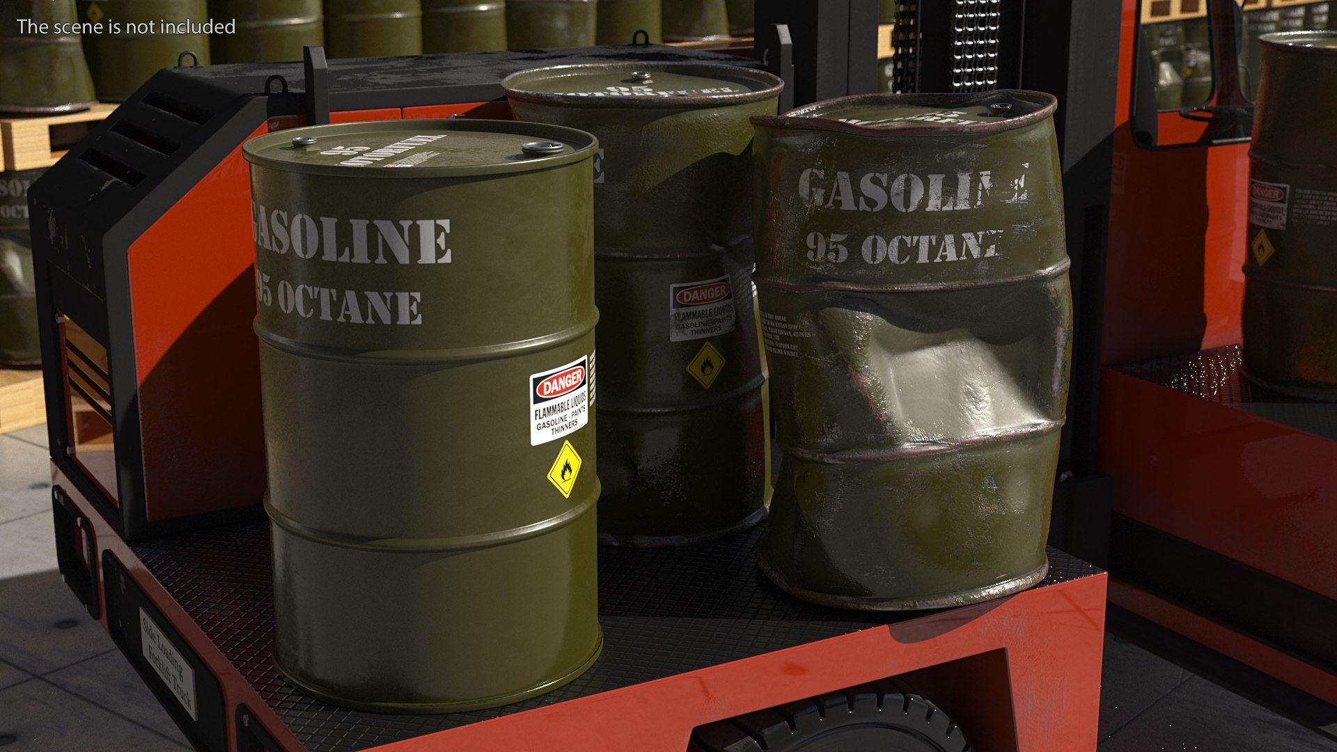 3D gasoline 95 octane metal barrel model - TurboSquid 1702937
