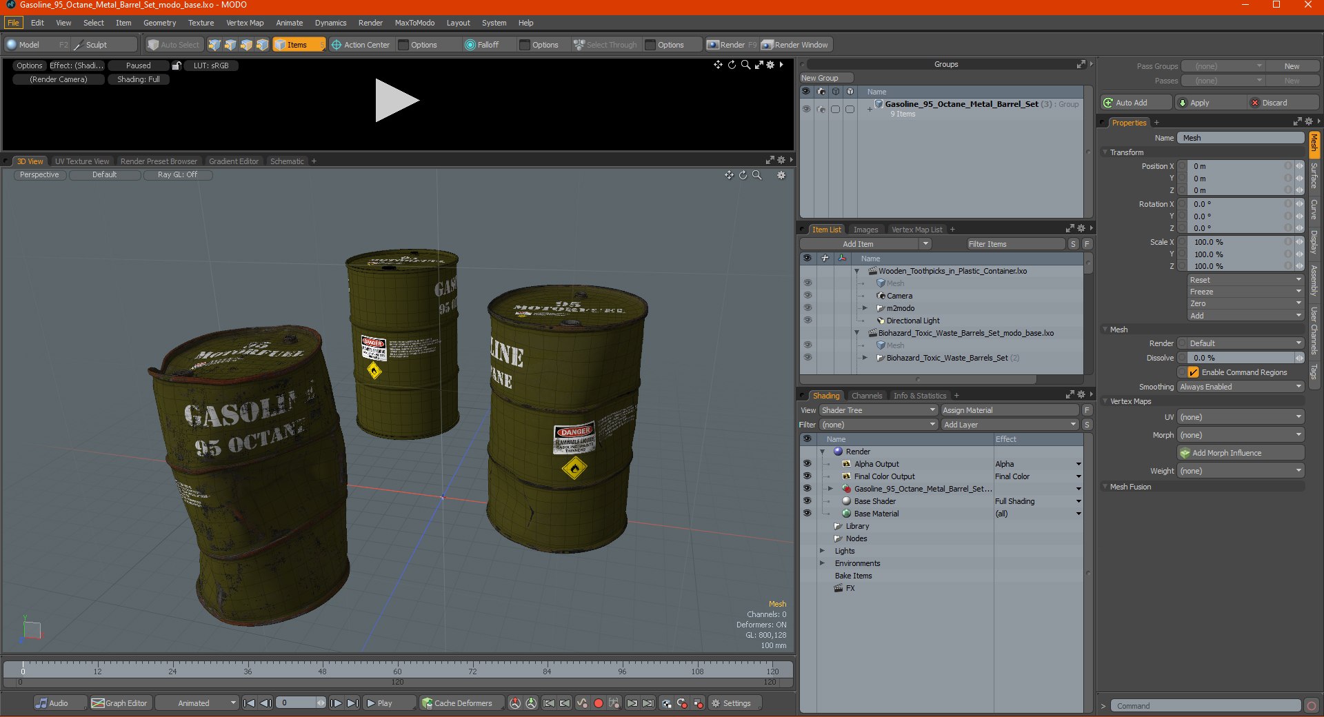 3D gasoline 95 octane metal barrel model - TurboSquid 1702937