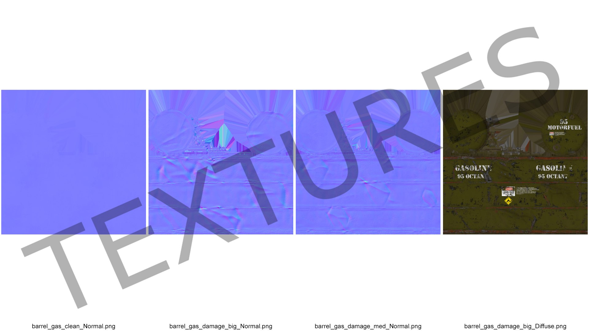 3D gasoline 95 octane metal barrel model - TurboSquid 1702937