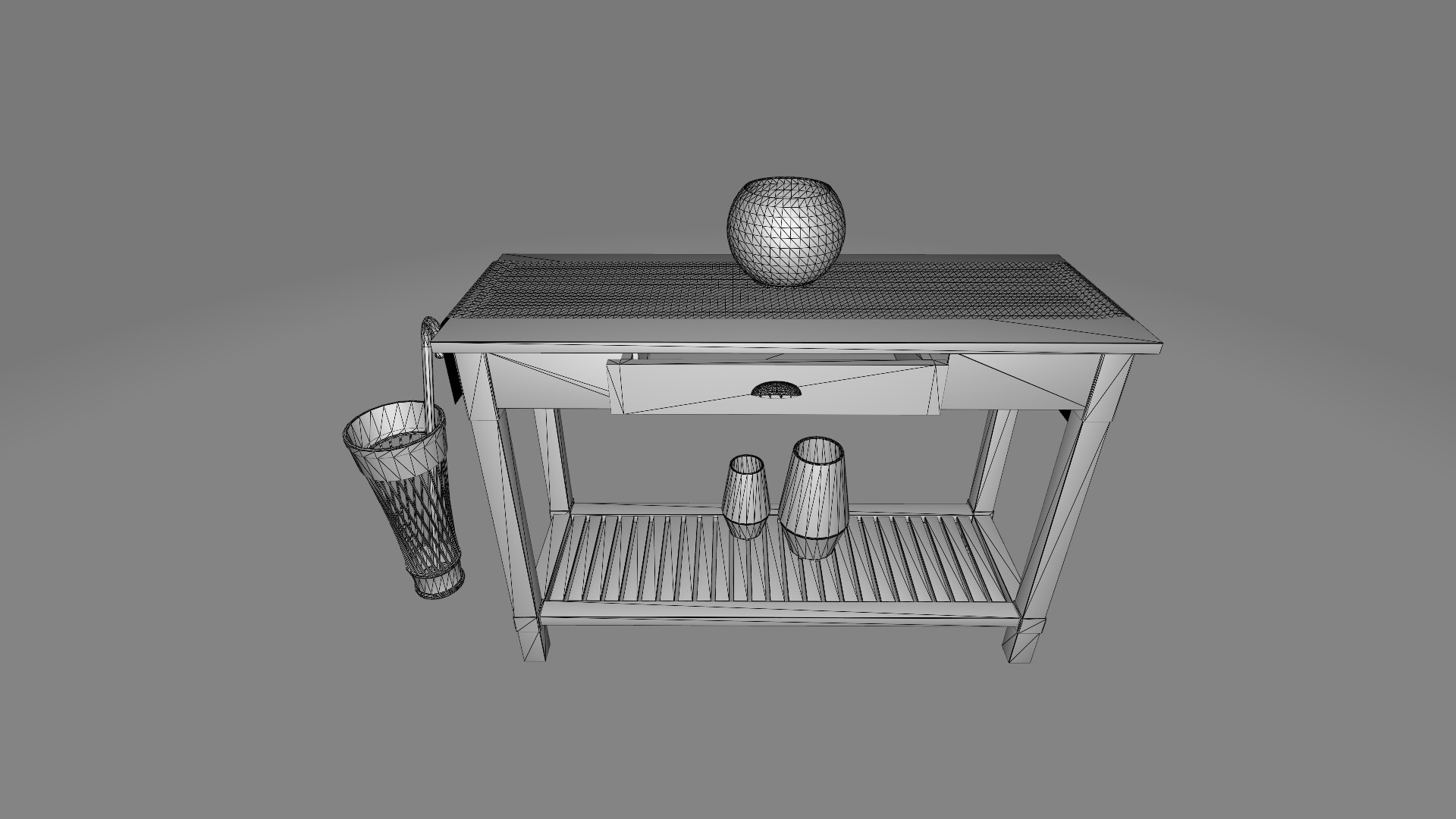 Table Whit Props 3D Model - TurboSquid 1853715