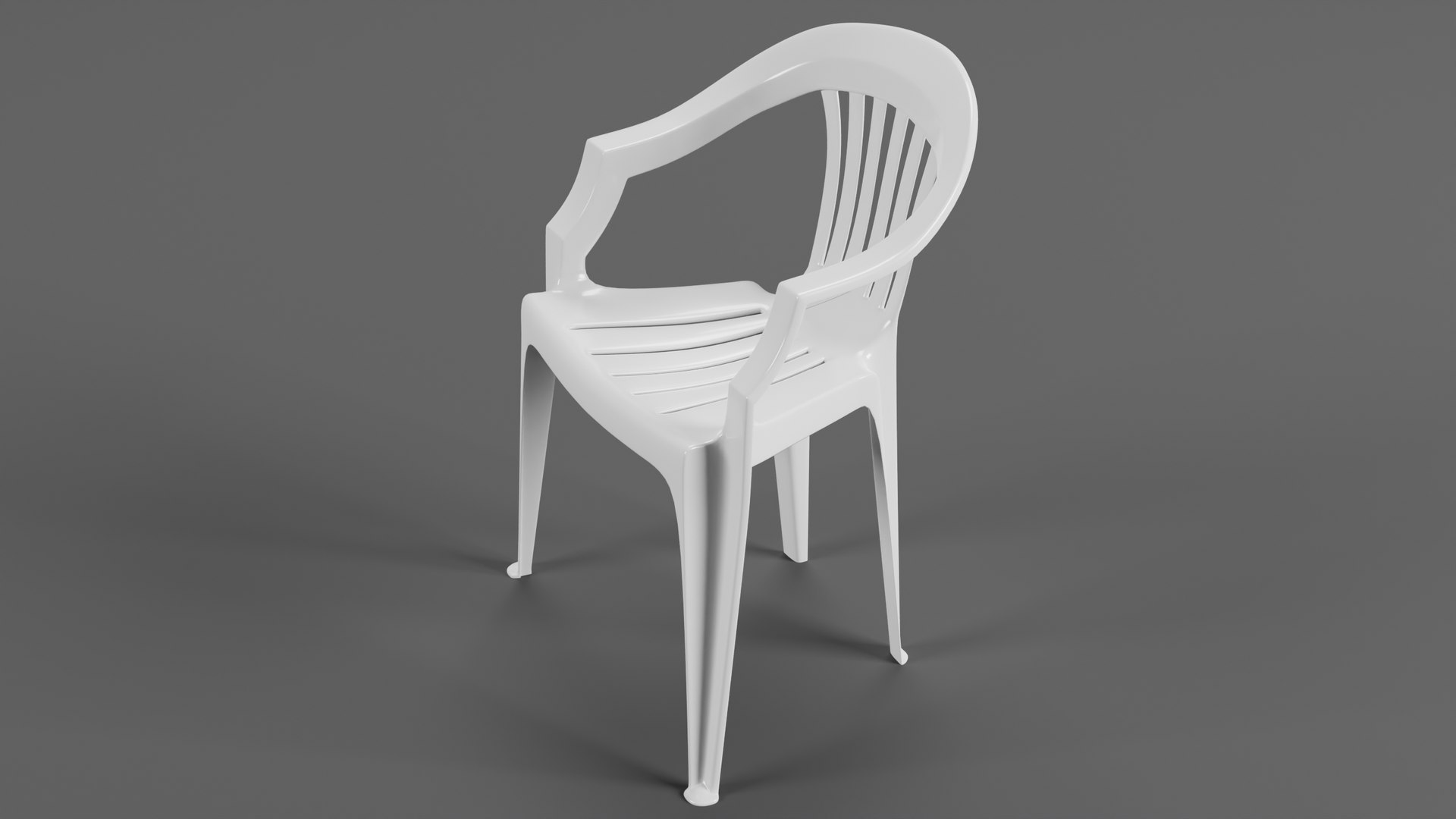 White Plastic Chair model - TurboSquid 1855485