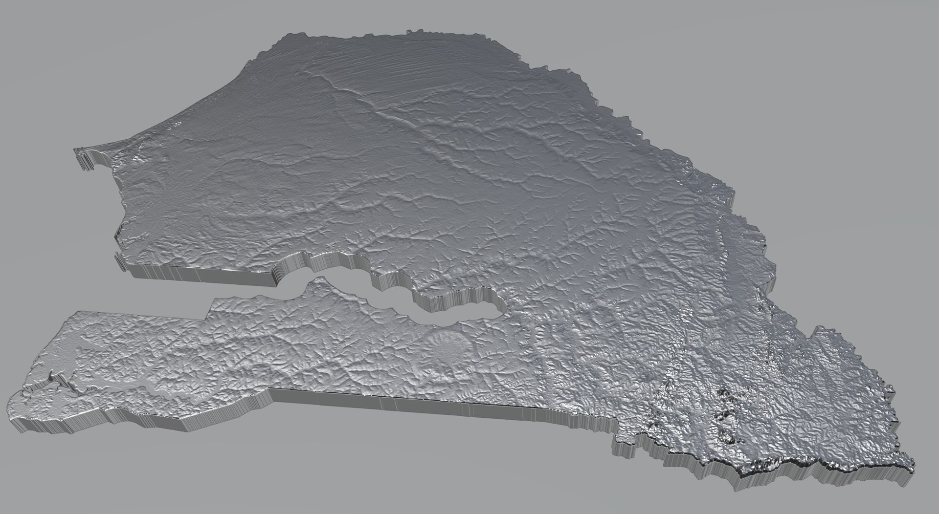 3D Senegal Terrain Map - TurboSquid 2336714