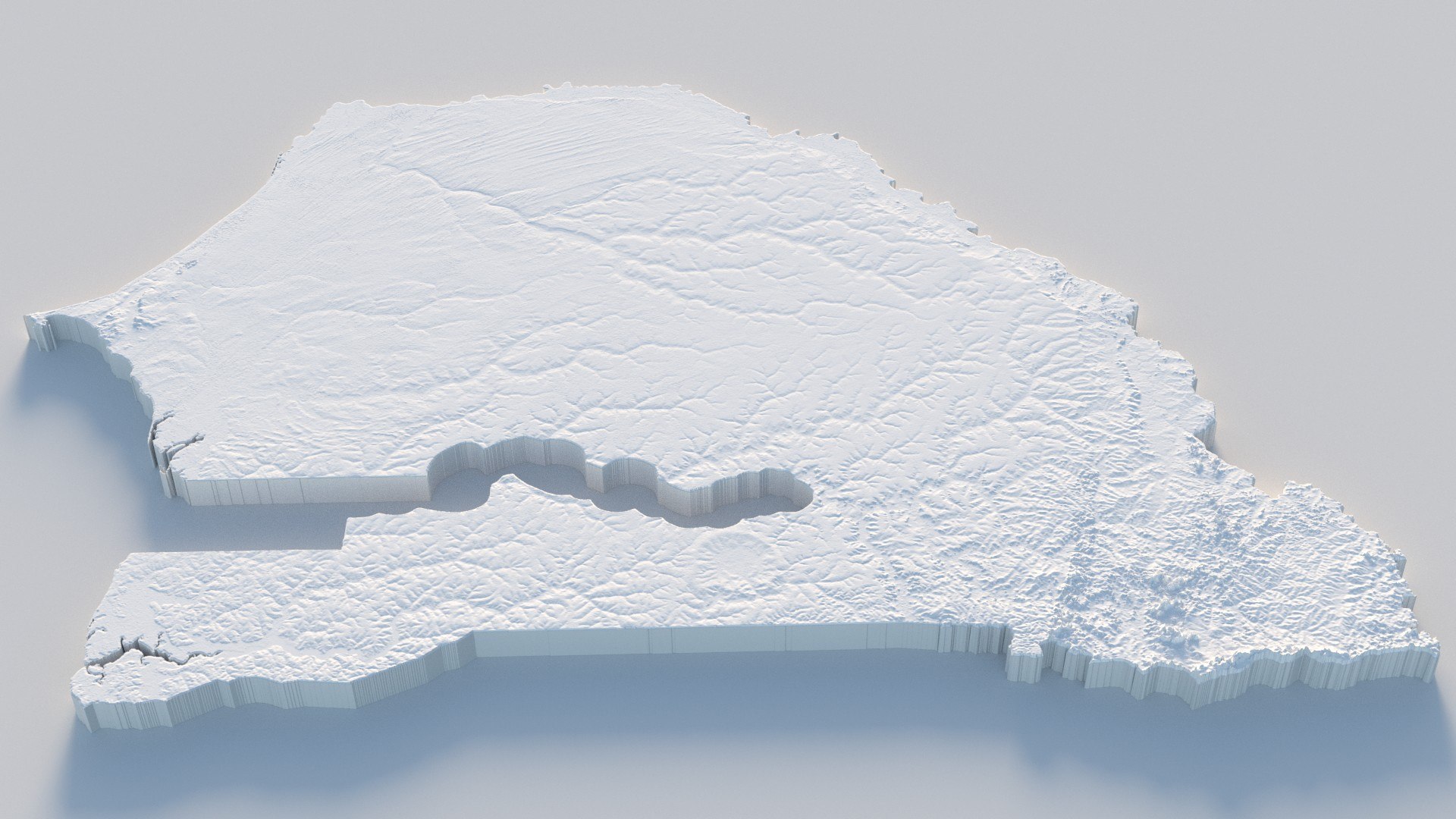 3D Senegal Terrain Map - TurboSquid 2336714