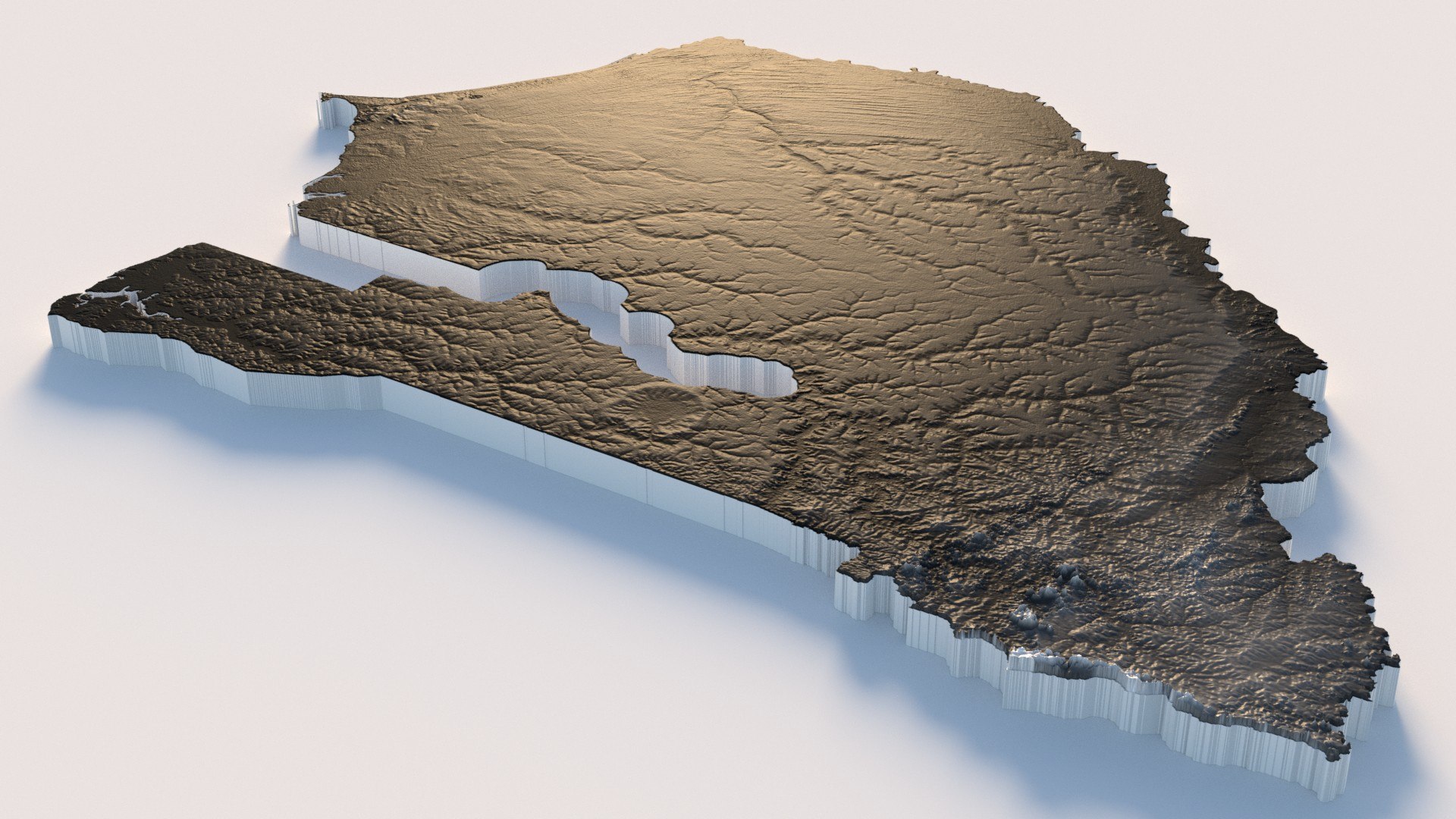 3D Senegal Terrain Map - TurboSquid 2336714