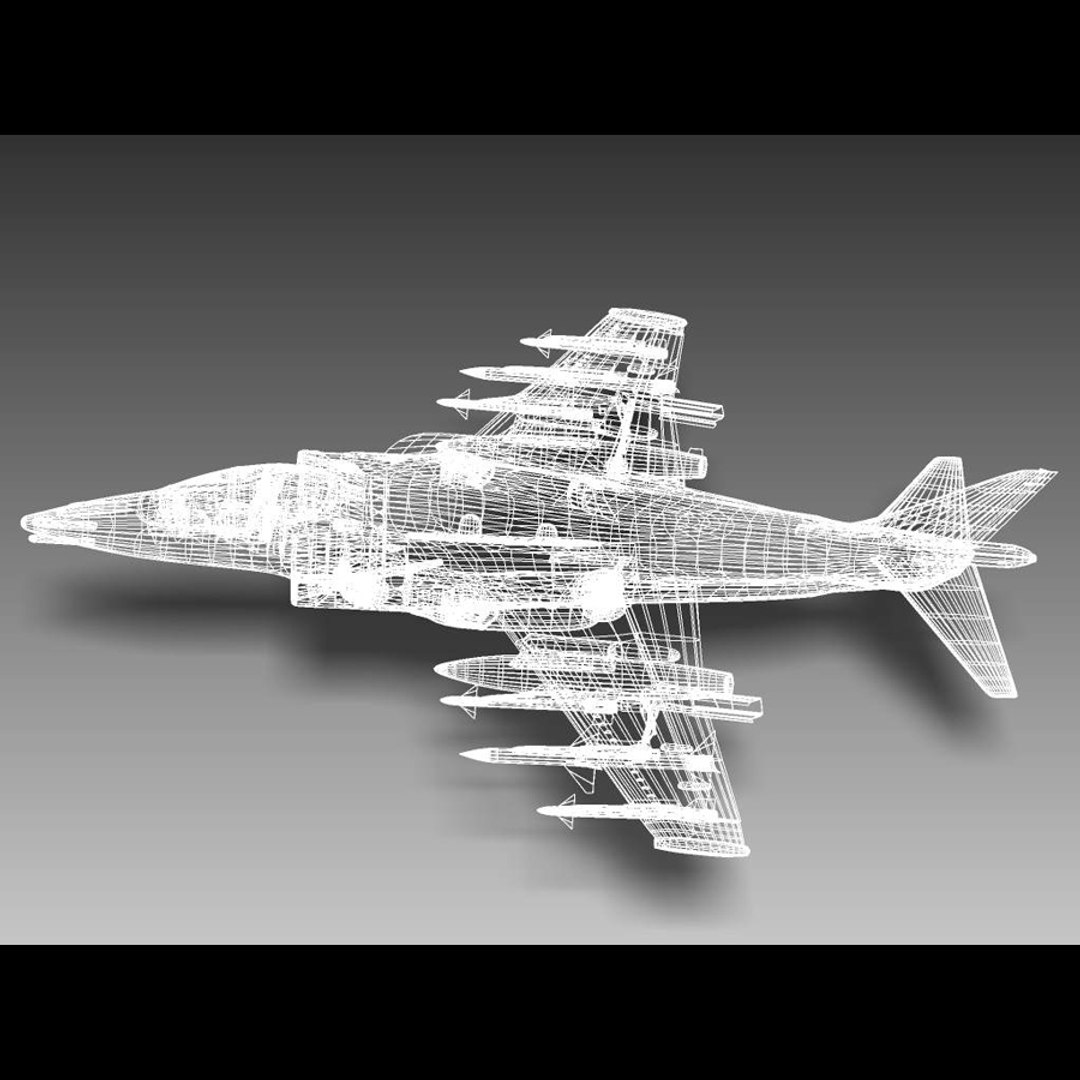 3d Av-8 Harrier Ii Model