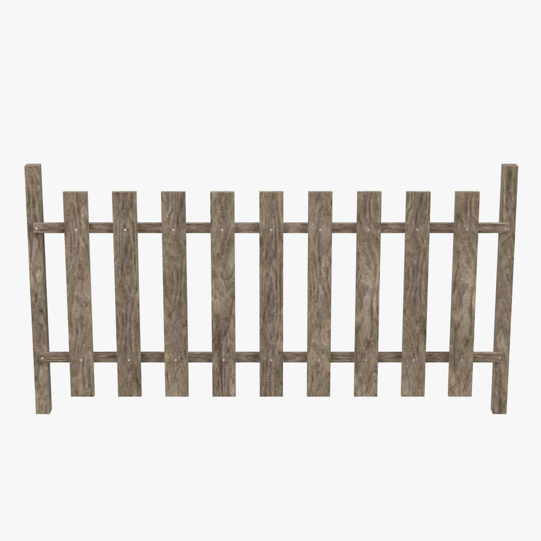 Wooden fence 3D model - TurboSquid 1343028