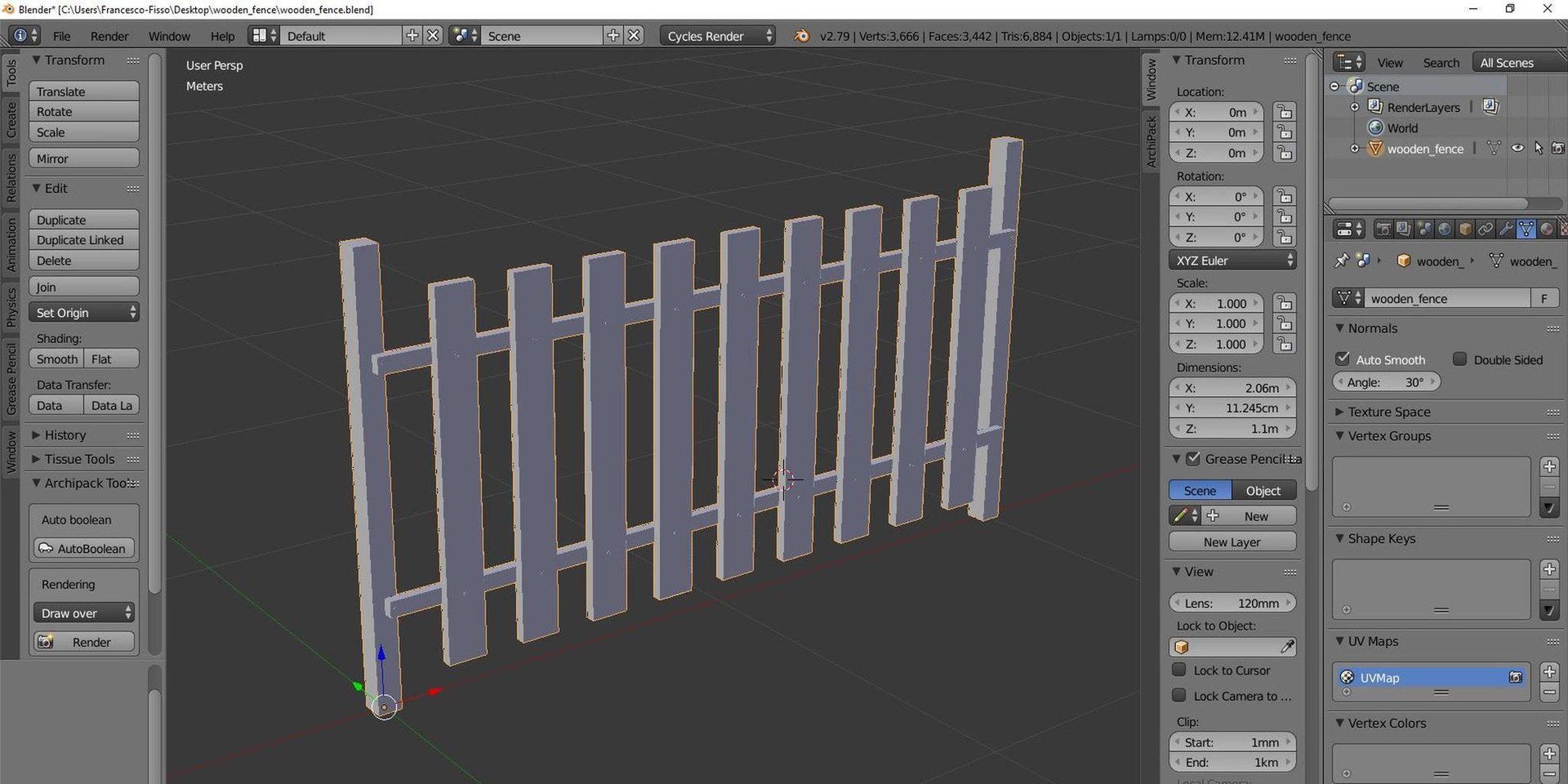 Wooden fence 3D model - TurboSquid 1343028