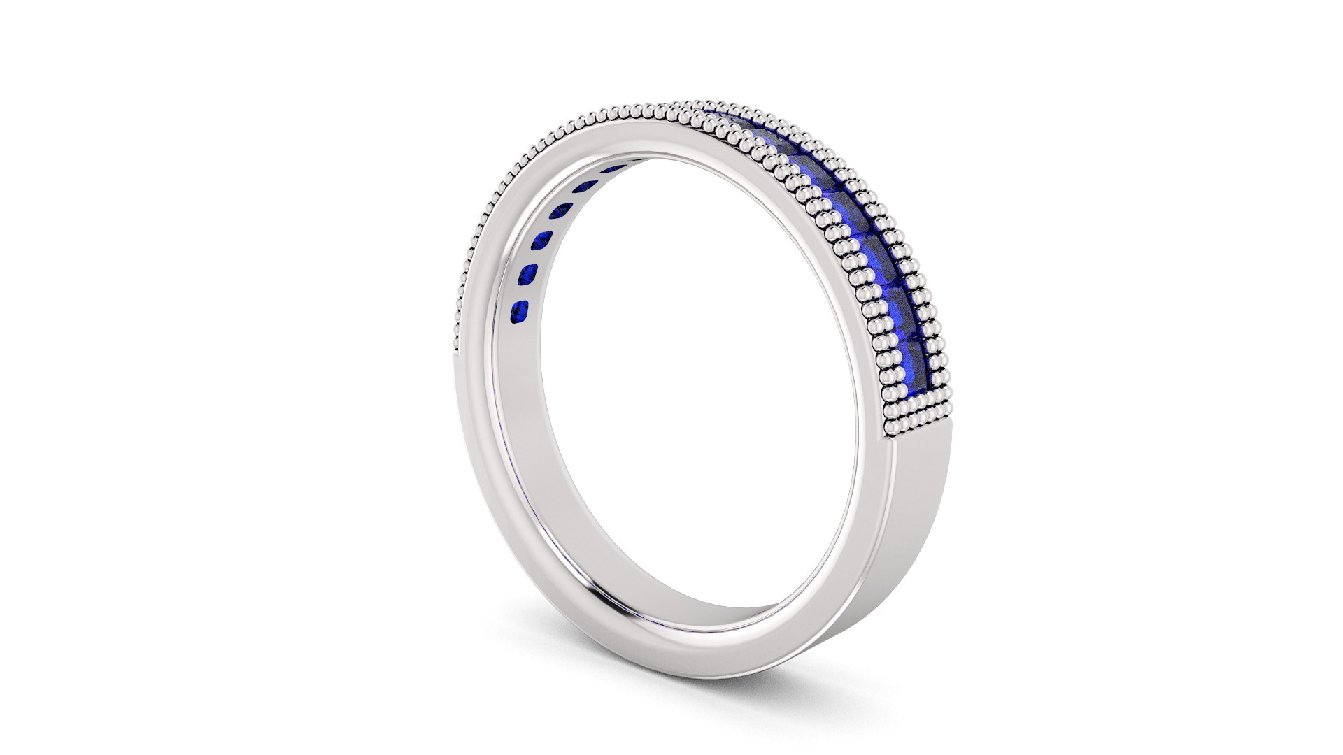 Classic Ring With Square Stones Model - TurboSquid 1964472