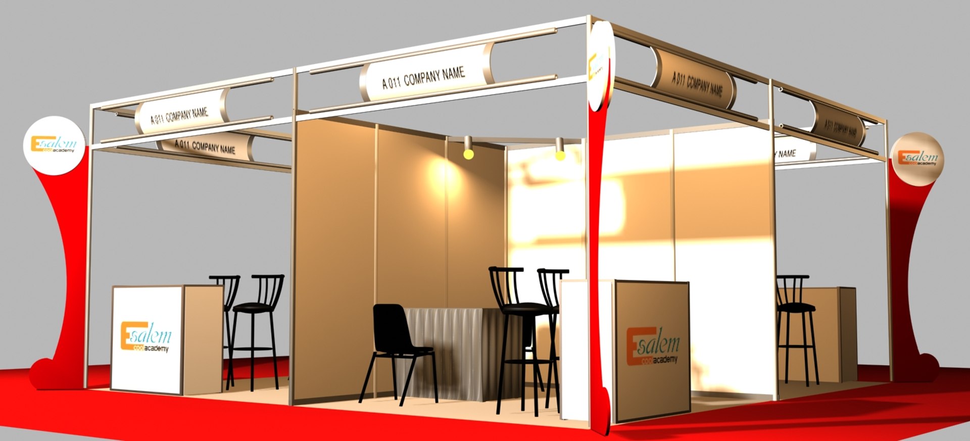 3D Model Exhibition Booth 6x6 Octanorm - TurboSquid 1428261