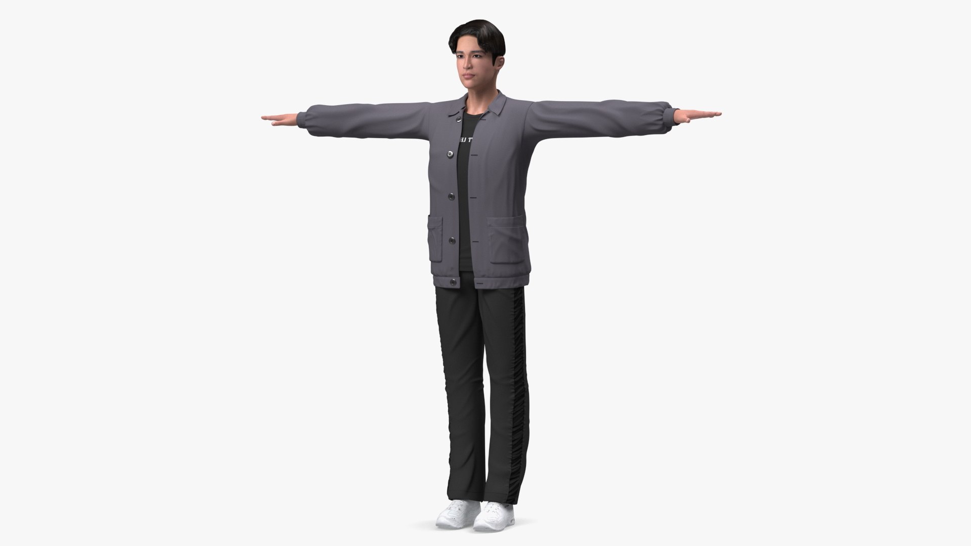 Chinese Man T-Pose 3D model - TurboSquid 1868506