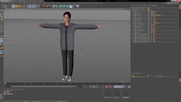 Chinese Man T-Pose 3D model - TurboSquid 1868506