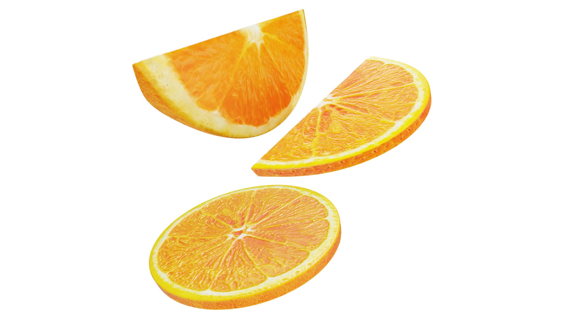 Orange slice collection 2 3D model - TurboSquid 1954450
