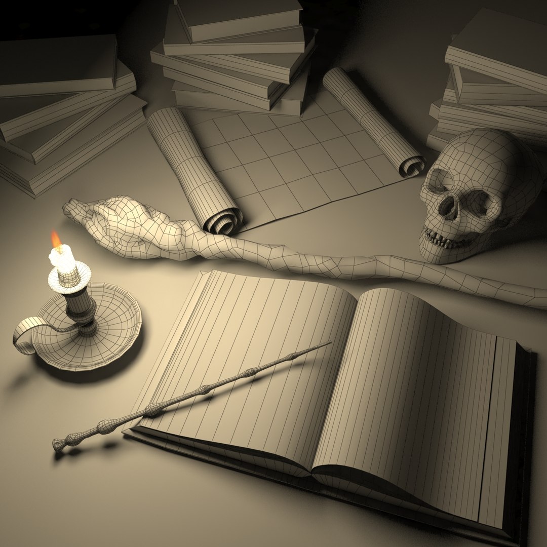 wizard table magical 3d model
