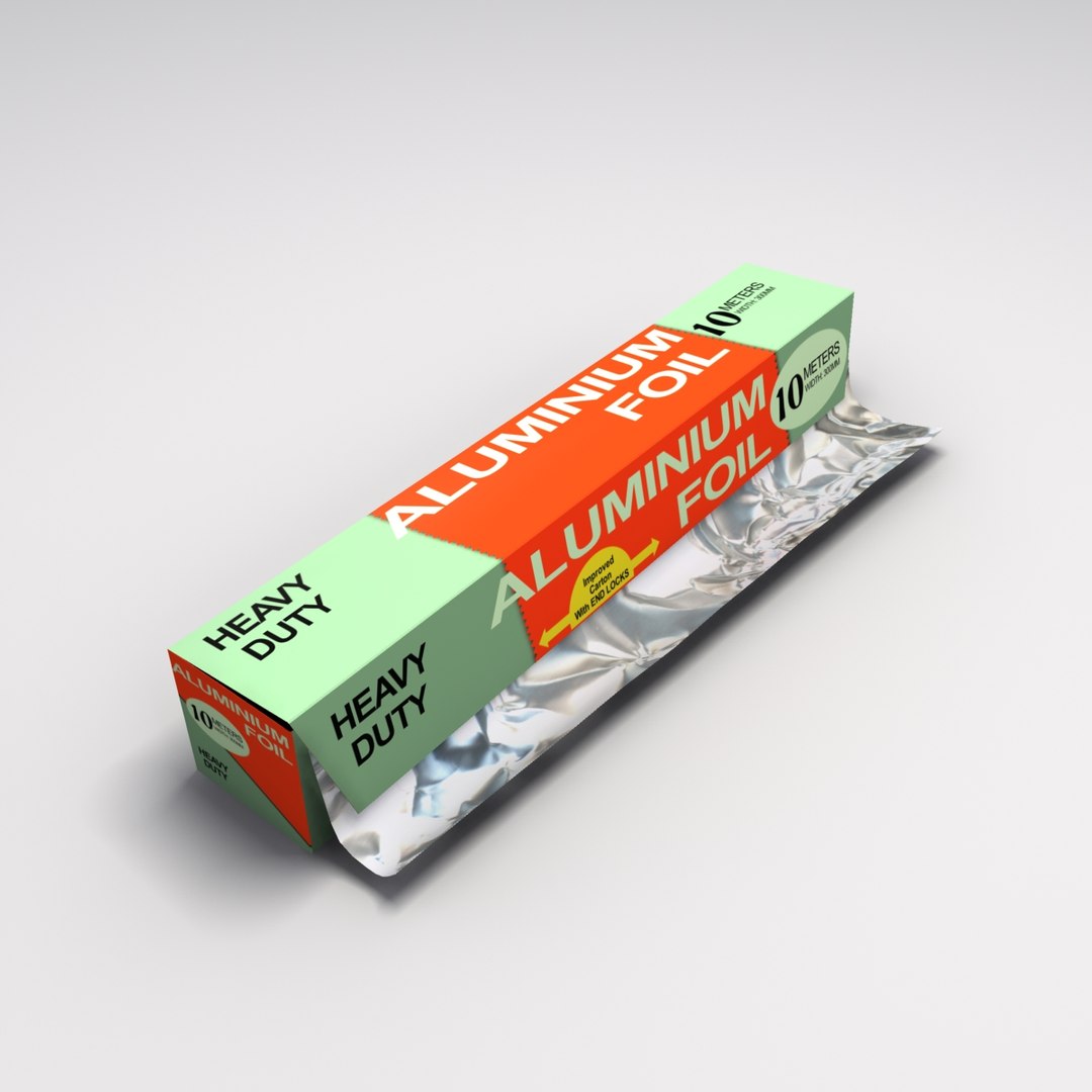 box tin foil 3d model