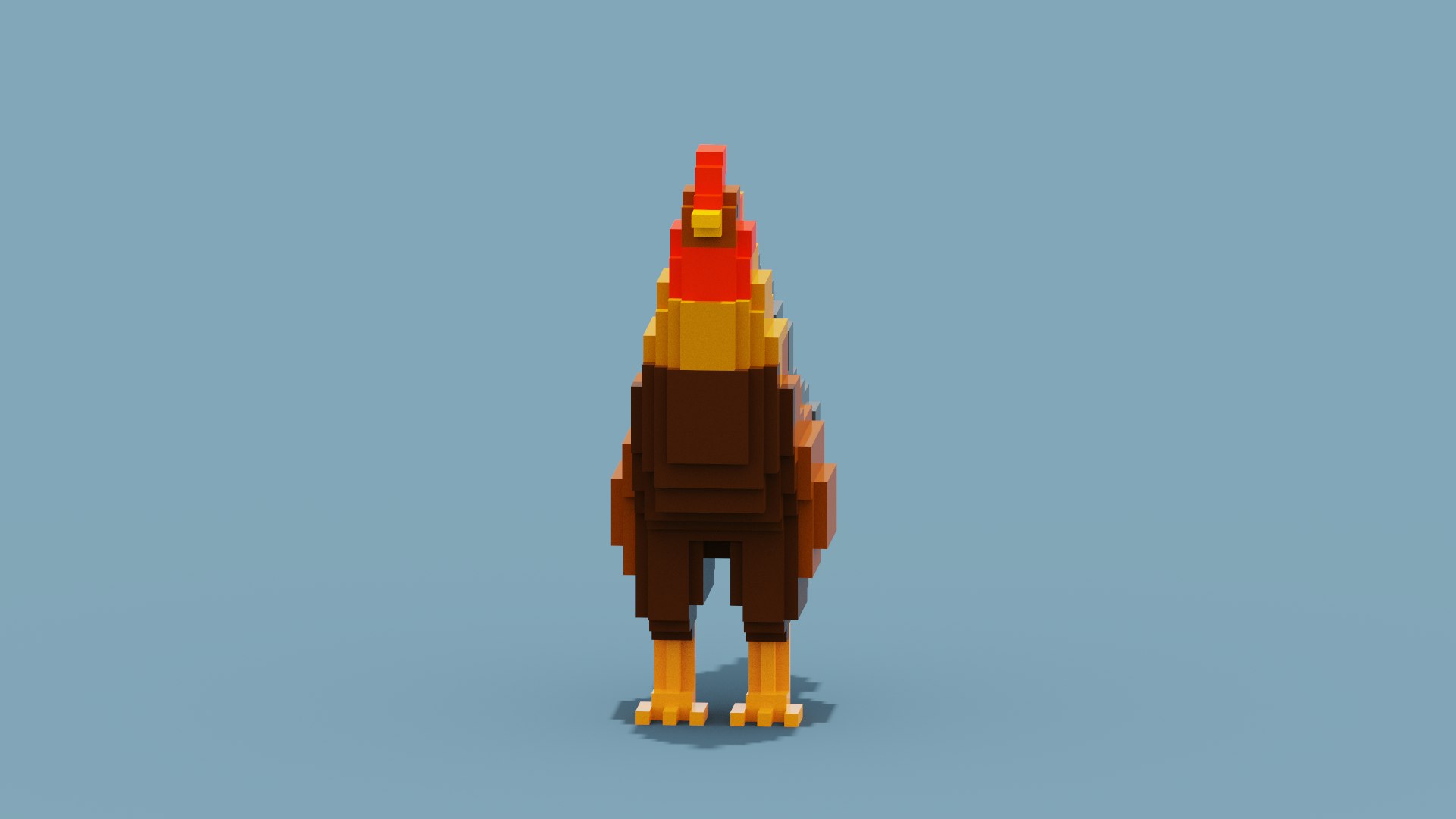 Voxel Rooster model - TurboSquid 1946132