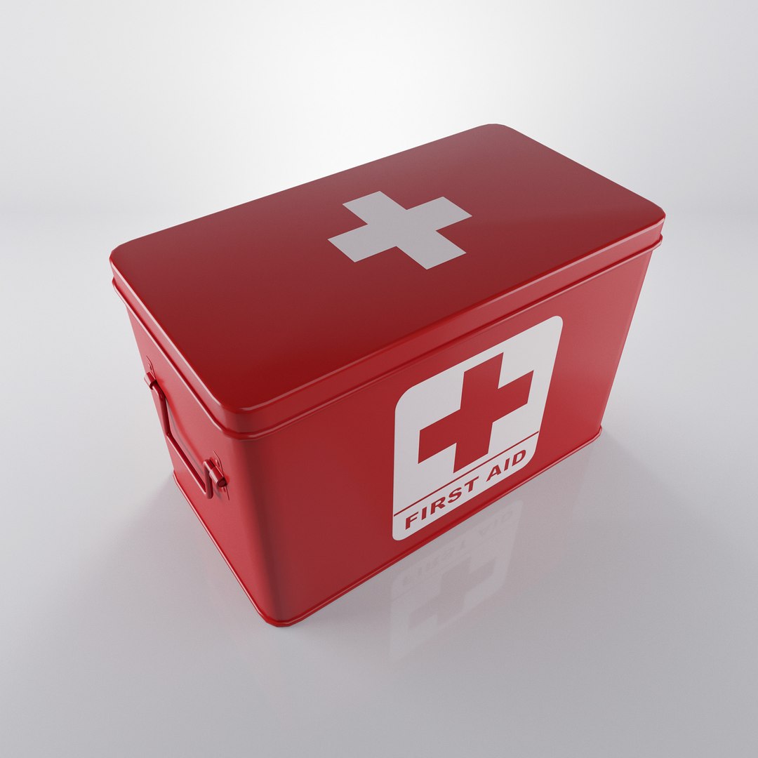 3d Model Red Medicine Box