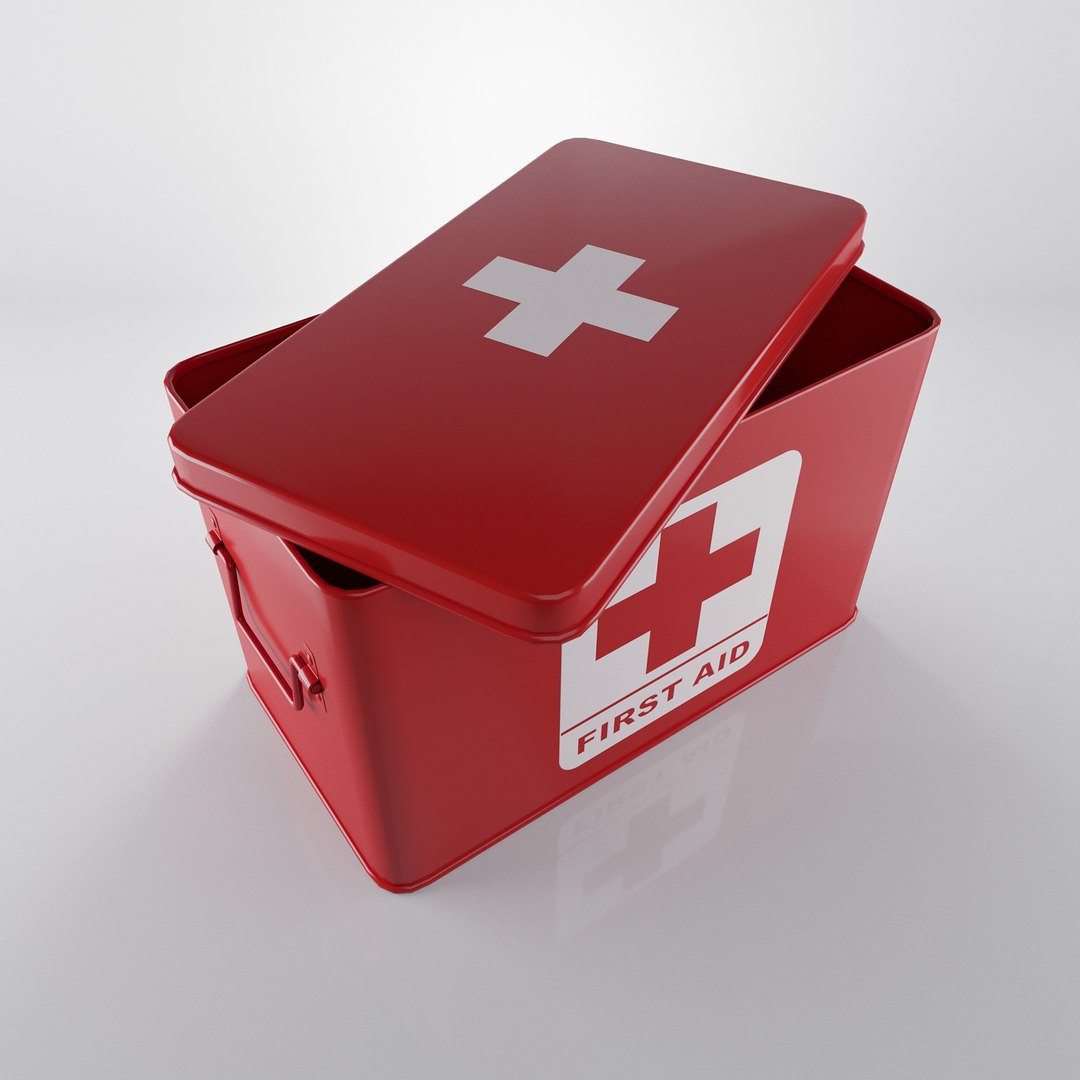 3d Model Red Medicine Box