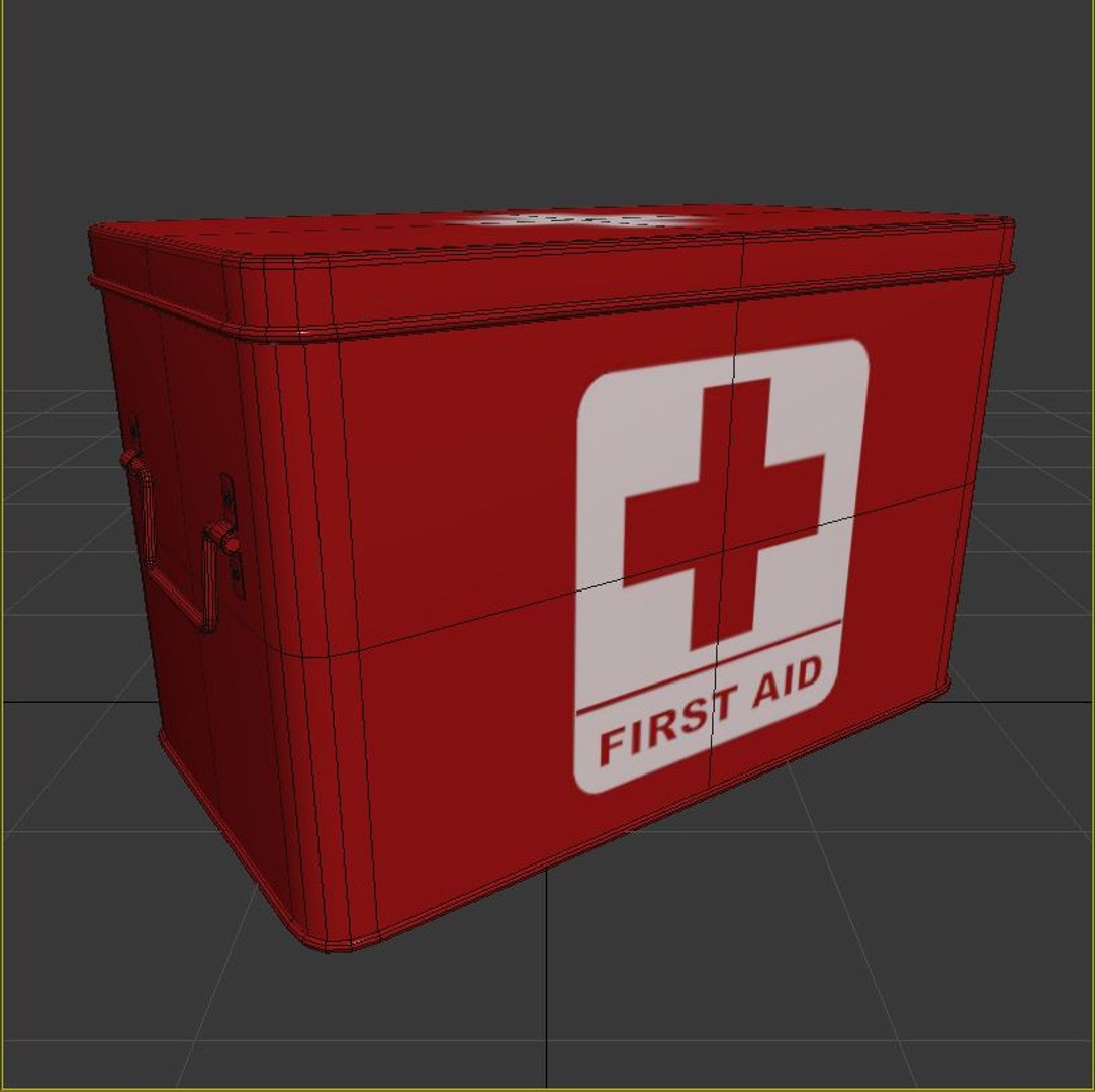 3d Model Red Medicine Box