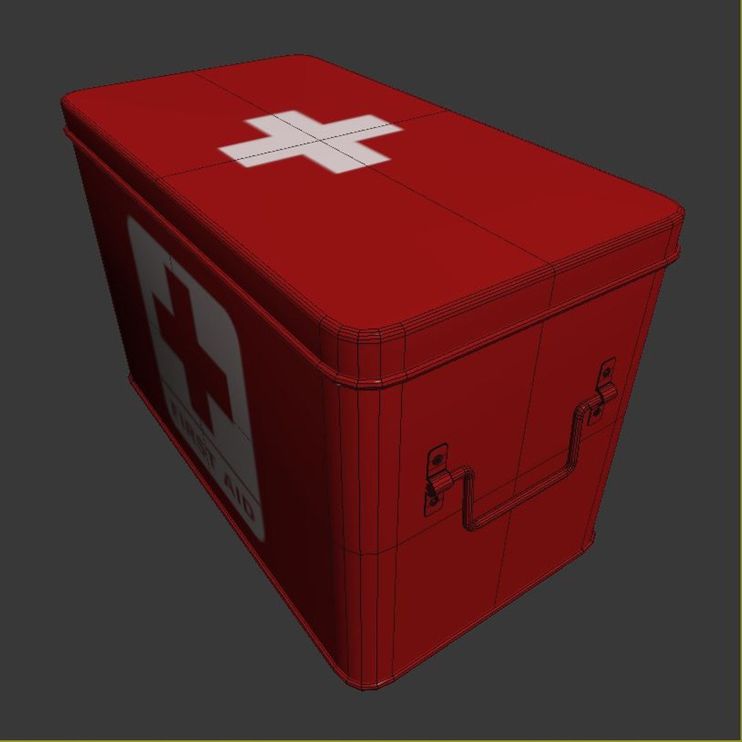 3d Model Red Medicine Box