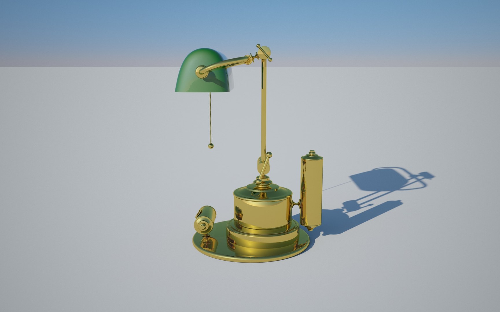 3d library lamp model