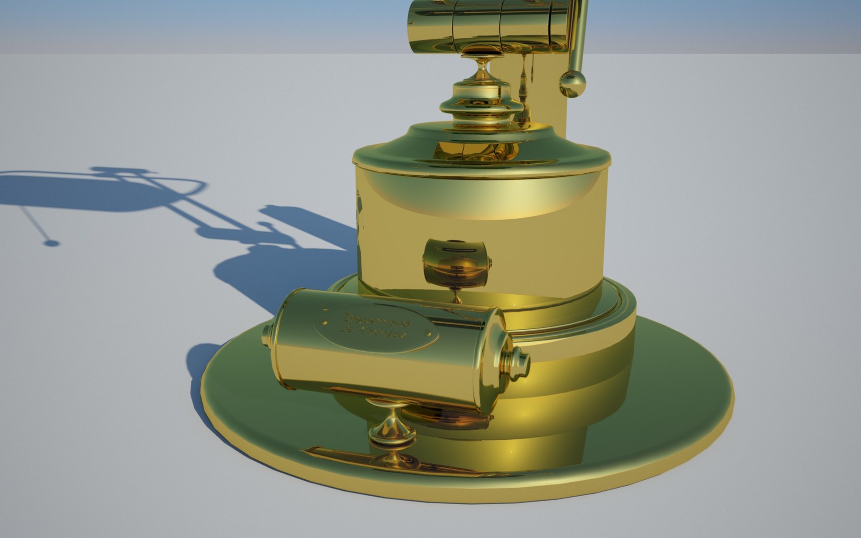 3d library lamp model