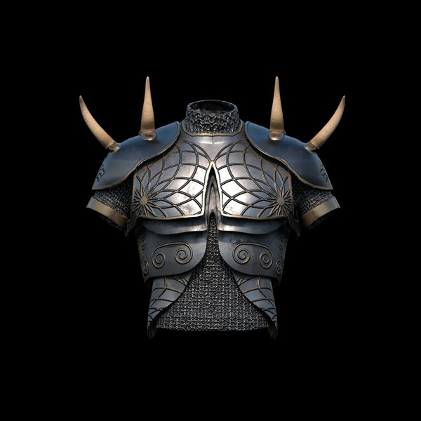 3D armor horned - model - TurboSquid 1691804