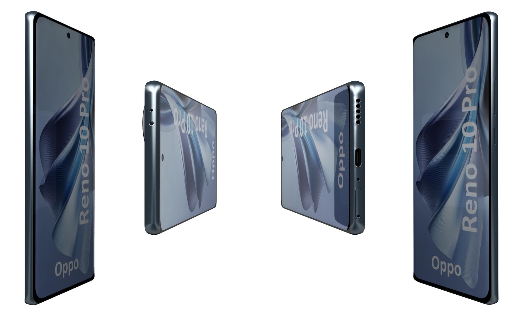 3D OPPO Reno 10 Pro Blue - TurboSquid 2085501