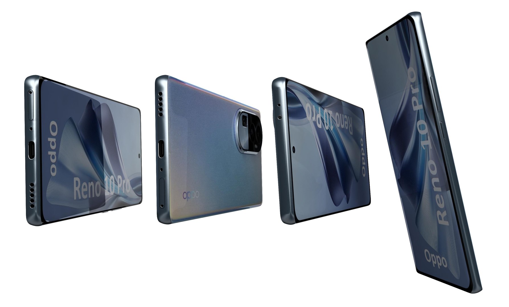 3D OPPO Reno 10 Pro Blue - TurboSquid 2085501