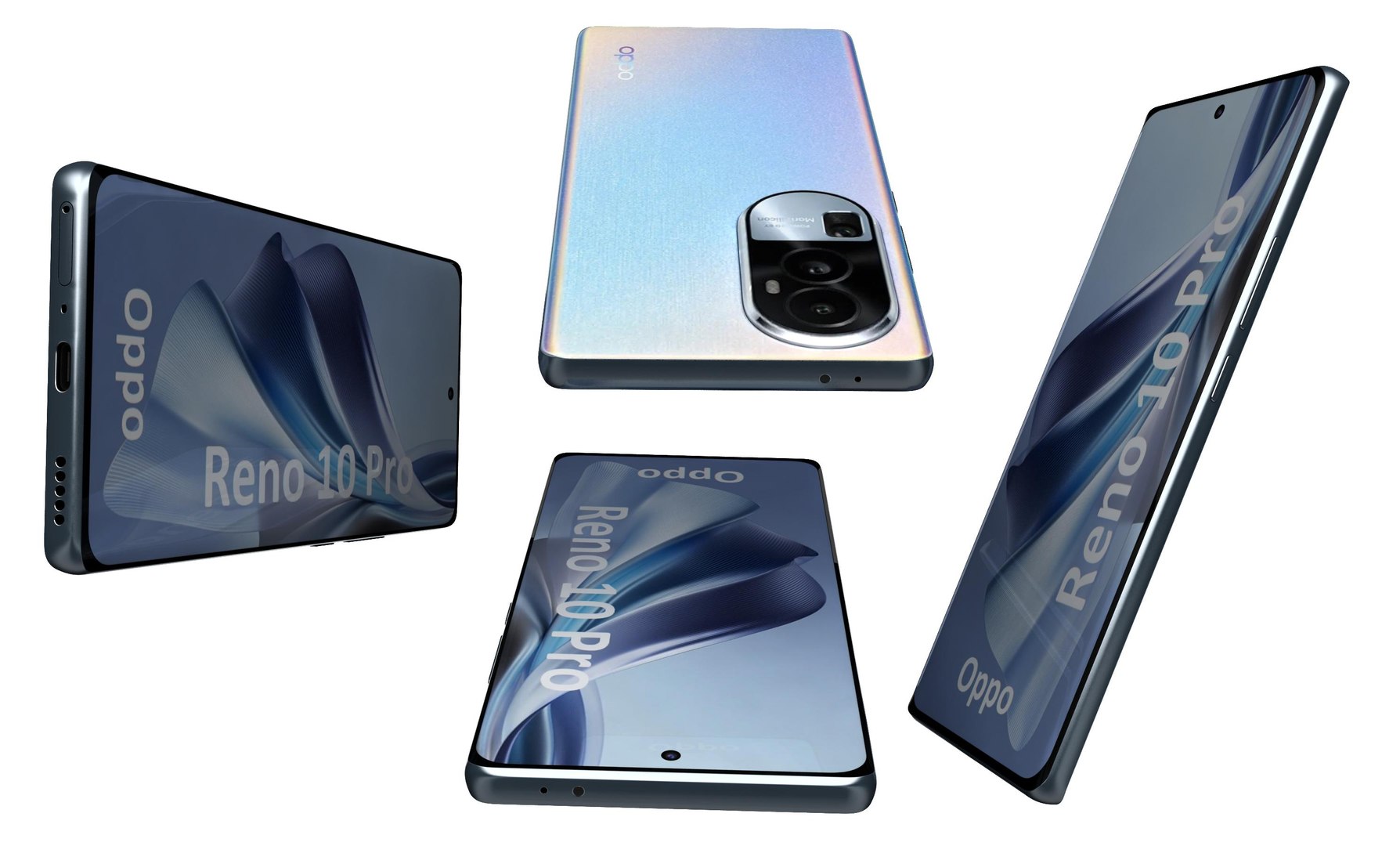 3D OPPO Reno 10 Pro Blue - TurboSquid 2085501