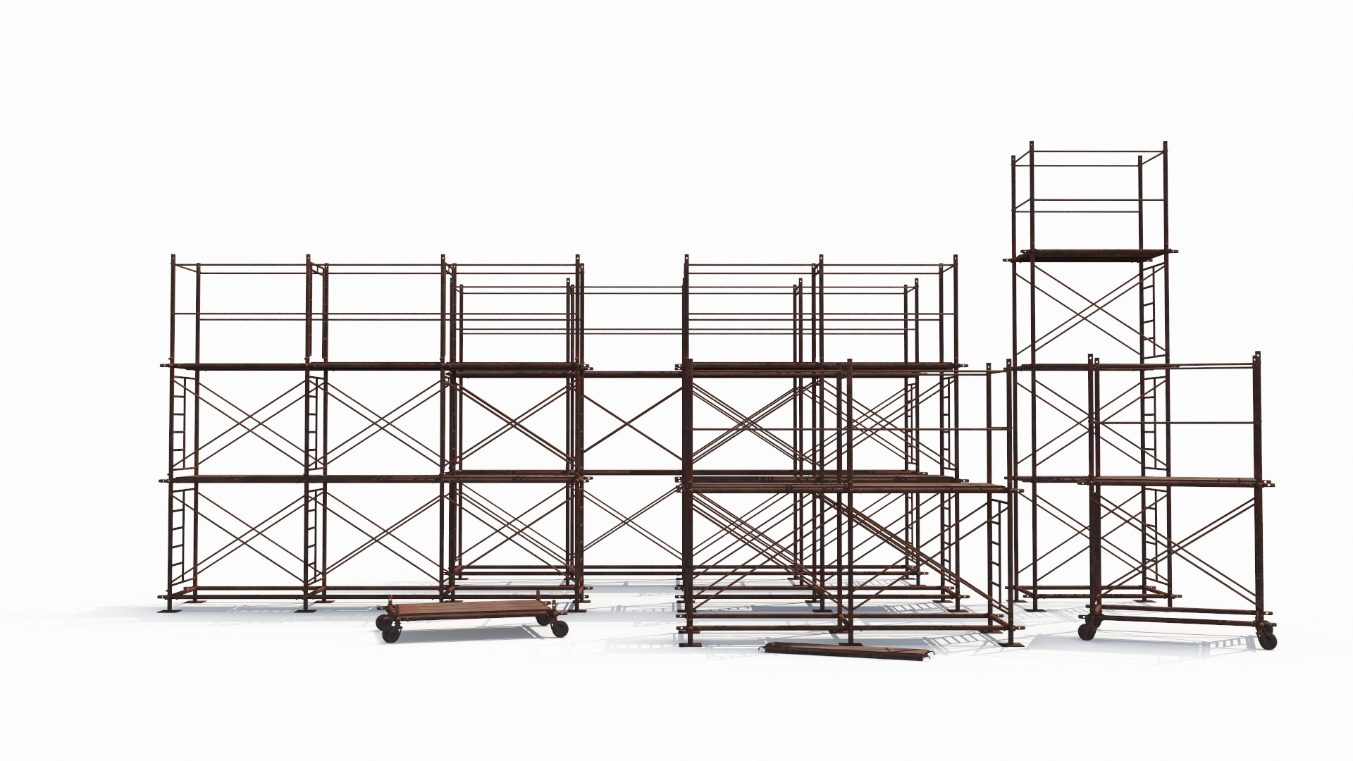 Old Rusty Scaffolds 3D Model - TurboSquid 1548629