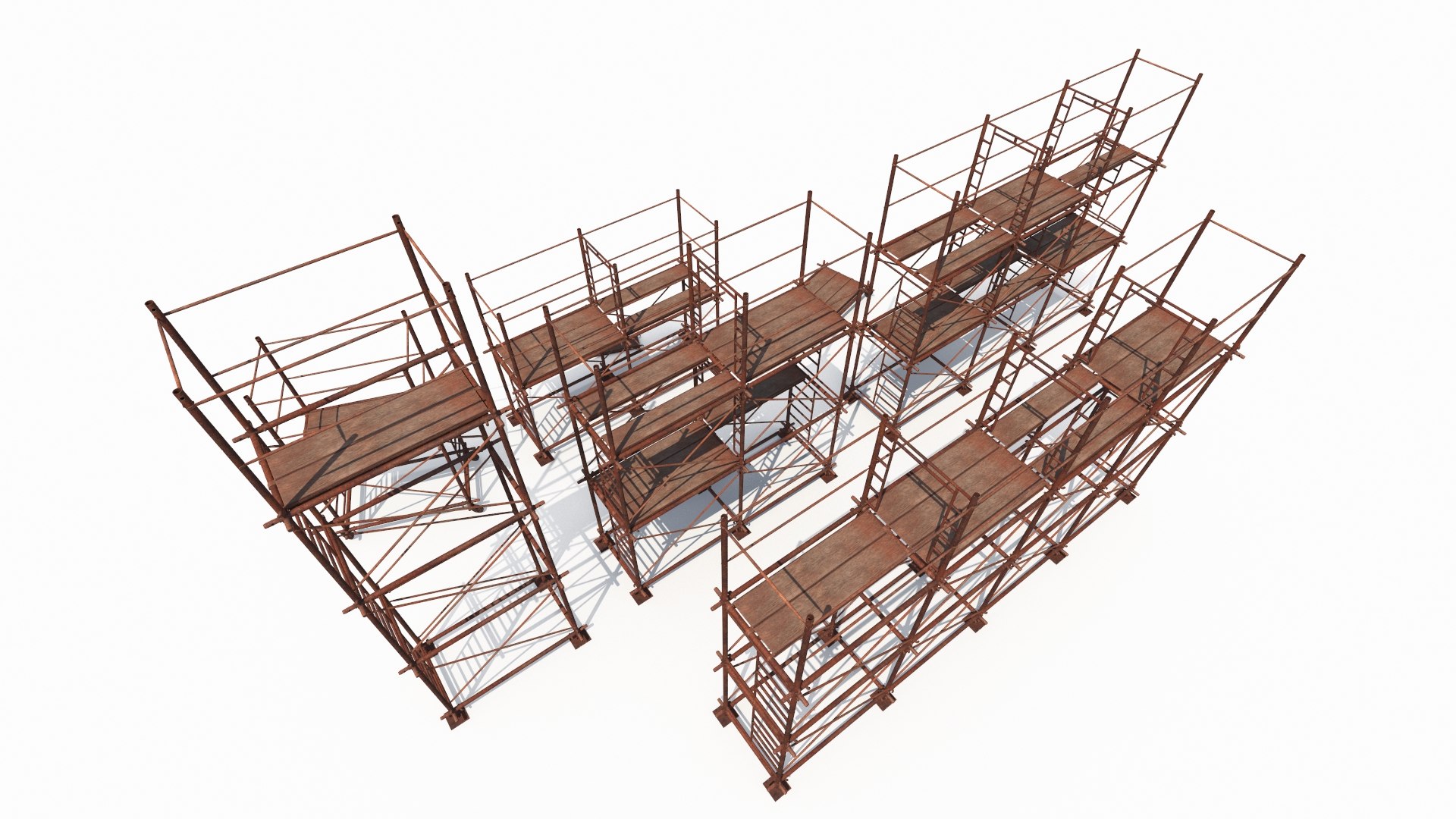 Old Rusty Scaffolds 3D Model - TurboSquid 1548629