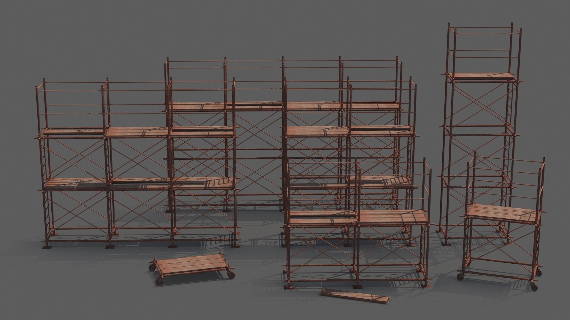 Old Rusty Scaffolds 3D Model - TurboSquid 1548629