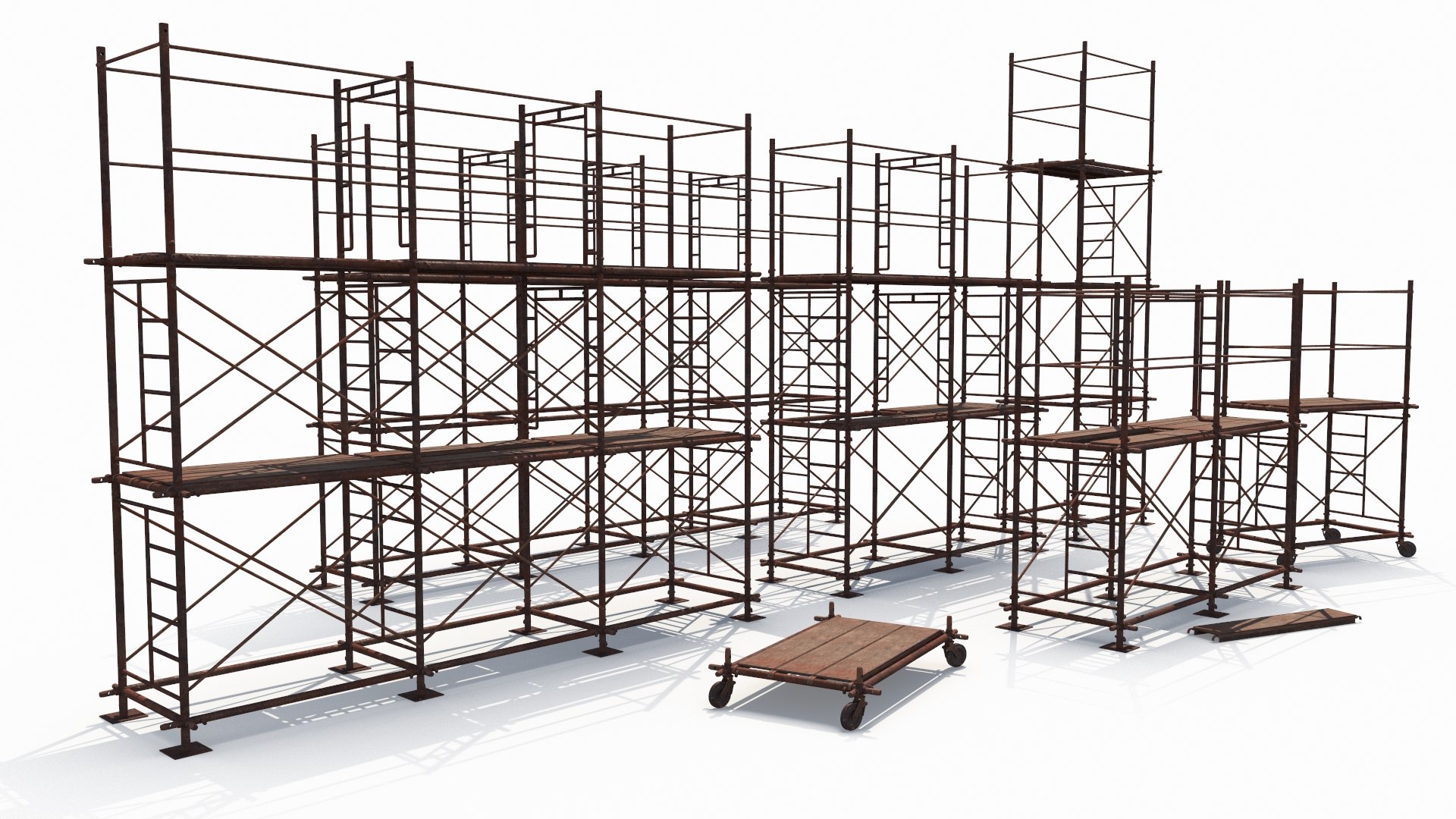 Old Rusty Scaffolds 3D Model - TurboSquid 1548629